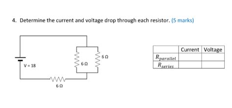 Solved Determine The Current And Voltage Drop Through Chegg