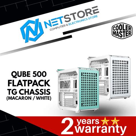 Cooler Master Qube 500 Flatpack Tg Chassis Macaron White Shopee Malaysia
