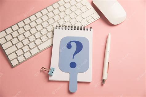 Premium Photo Keyboard Notepad And Question Mark
