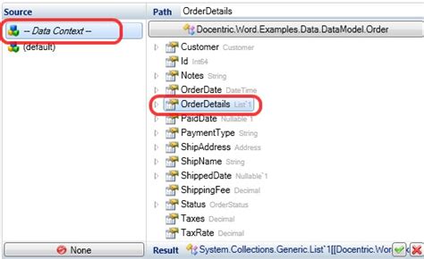 Example Nested Tables