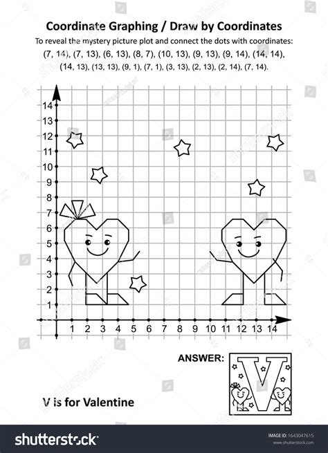 Coordinate Graphing Draw By Coordinates Math Stock Vector Royalty Free Shutterstock