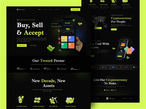 Cryptocurrency Website UI Design Behance