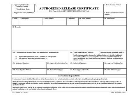 Form 8130 Faa Pdf Aviation Business