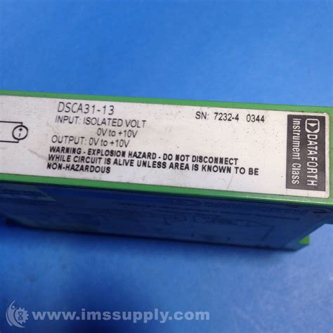 Dataforth Dsca31 13 Signal Condotional Analog Voltage Input Ims Supply