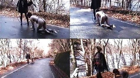 Human Pet Goes Out Naked For A Stroll With Strict Domme Full Version