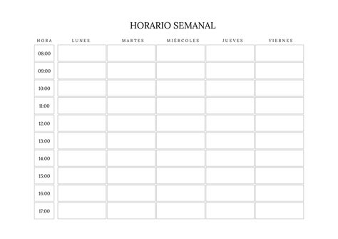 Horario Semanal