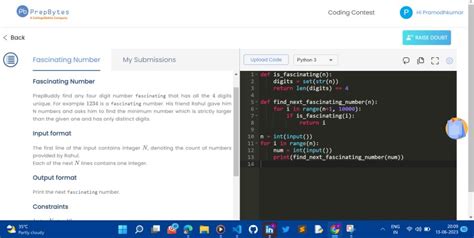 Pramodh Kumar On Linkedin Python Prepbytes Coding