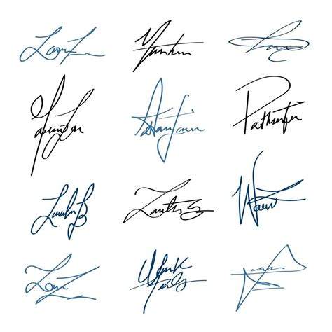 Handwritten Signature Handwriting Examples How To Draw Hands Vector