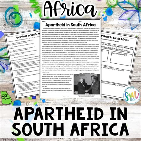 Apartheid In South Africa Reading Ss7h1 Ss7h1c