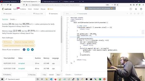 Verify Preorder Sequence In Binary Search Tree Medium C Leetcode