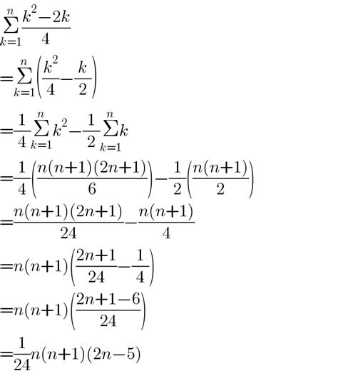 if the nth term of a sequence is given by n 2 2n 4 what is the sum of n
