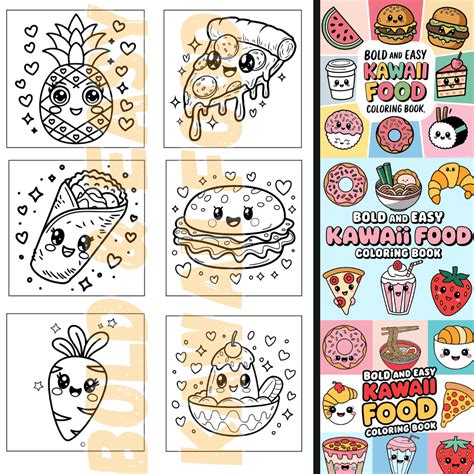 Kawaii Food Coloring Pages 2025