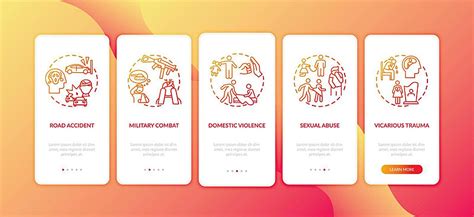 Causes Of Procrastination On The Onboarding Page Of A Mobile App With Conceptual Illustrations