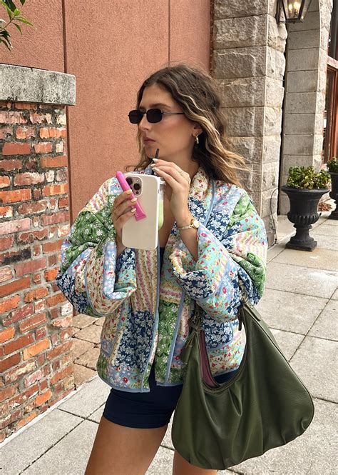 Eloise Patchwork Puffer Jacket Restock Kindred Grove Apparel