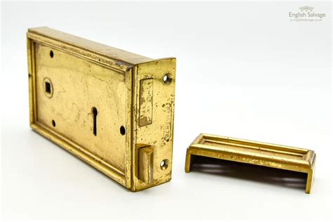 Vintage Solid Brass Rim Lock And Keep