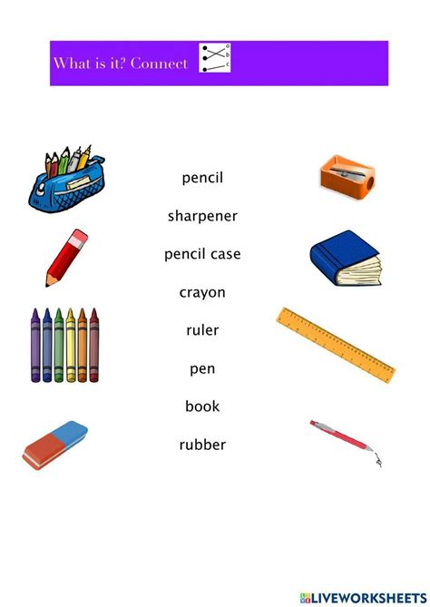 8 Classroom Objects Worksheet Live Worksheets