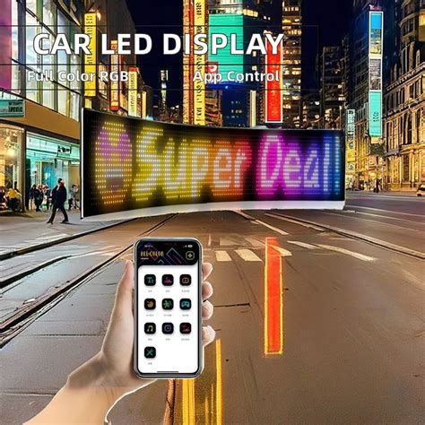 Flexible Car Window Led Digital Display Screen Multi Function