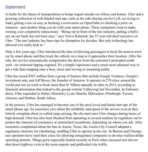 Solved Discuss How Uber Can Use Data Mining To Improve Its