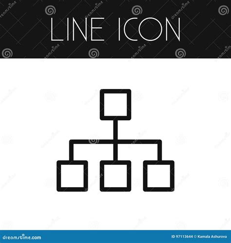 Isolated Hierarchy Outline Structure Vector Element Can Be Used For Hierarchy Structure Model