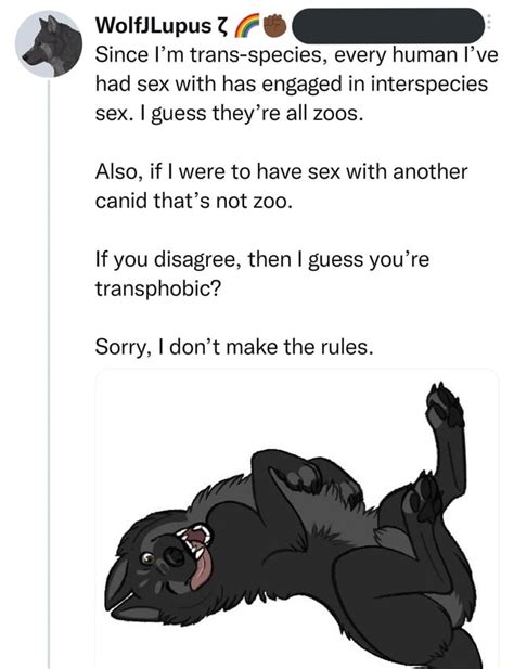 Wolfjlupus 7 Since Im Trans Species Every Human Ive Had Sex With
