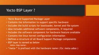 Yocto BSP Layer For UDOO NEO Board PPT