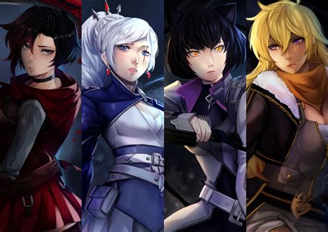 Safebooru 4girls Absurdres Black Hair Blake Belladonna Blonde Hair