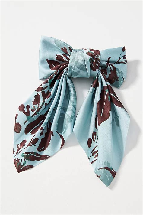 Watercolor Floral Hair Bow Anthropologie