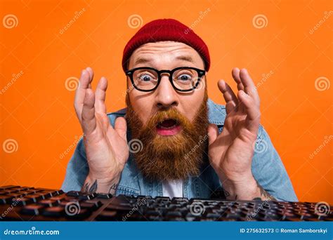 Closeup Photo Of Website Developer Senior Programmer Man Working Late