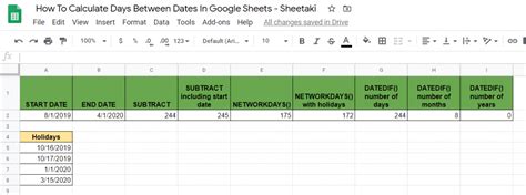 How To Calculate Days Between Dates In Google Sheets Solved