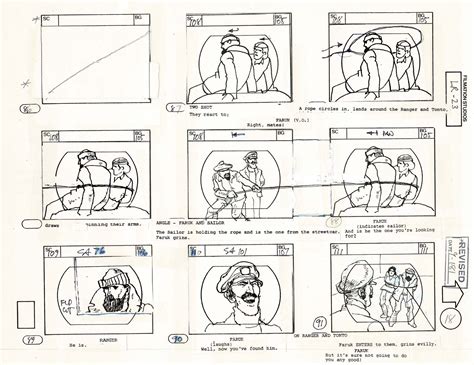 Lone Ranger Western Storyboard Animation Animation Page Filmation 1982