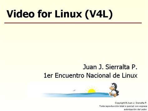 Video For Linux Video For Linux V4L