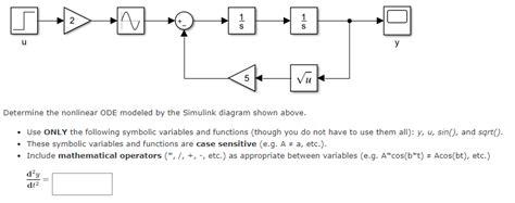 Solved 2 Vu Determine The Nonlinear Ode Modeled By The