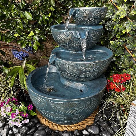 Golden Leaf Modern Mains Plugin Powered Water Feature