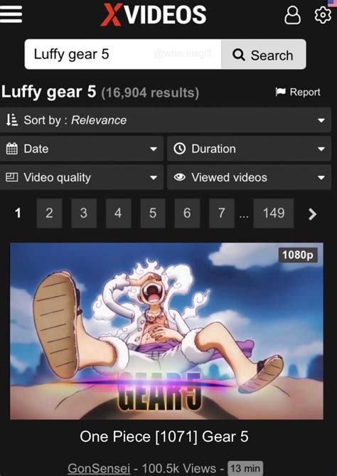 Videos I Luffy Gear Q Search I Luffy Gear Results Report Sort By Relevance Date