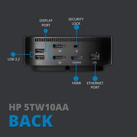 5TW10AA HP USB-C Dock G5 Docking Station Bundle with 120W AC Adapter ...