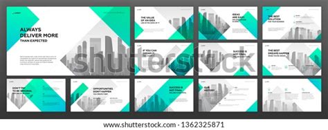 Business Powerpoint 프레젠테이션 템플릿 집합최신 기조 스톡 벡터로열티 프리 1362325871