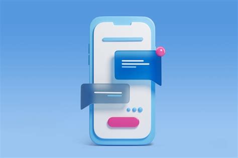 Bulles 3d Sur Téléphone Mobile Avec Notification Dalerte Nouveau