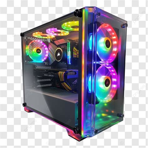 игровая установка с Rgb подсветкой PNG , игровой компьютер с Rgb ...