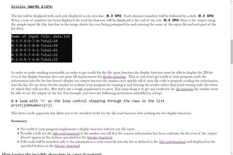 Solved Fileread Worth 3 Gpa Synopsis This Function Will