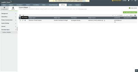 Custom Widgets Log360 Cloud