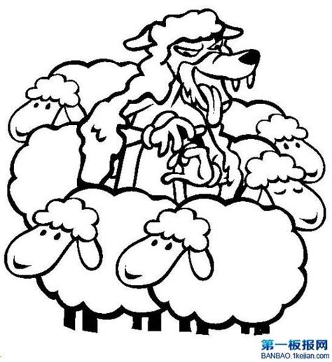 狼和羊的简笔画15张 简笔画图片大全 普车都