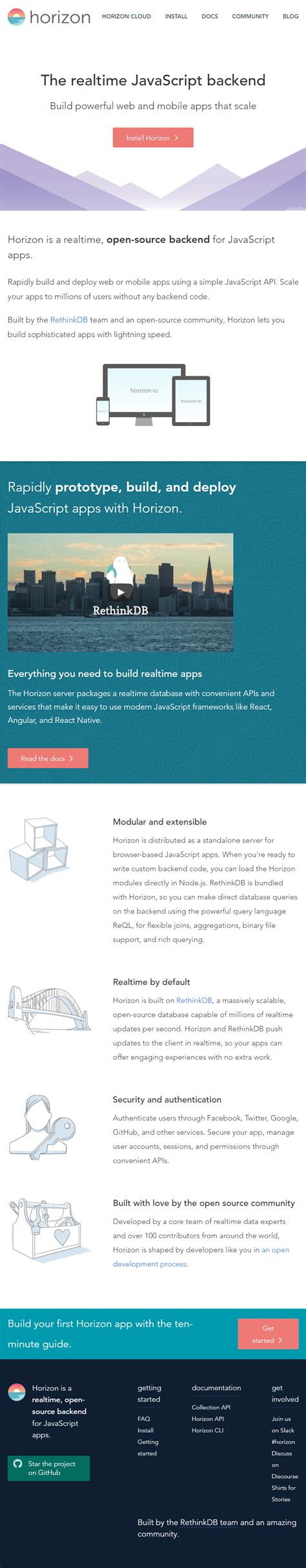 Horizon Open Source Realtime Javascript Backend Bypeople