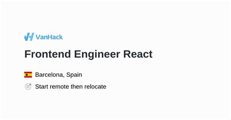 Frontend Engineer React Vanhack