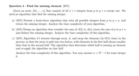 Solved Question Find The Missing Element Given An Chegg