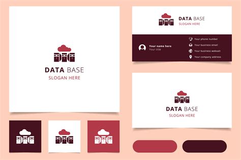 Data Base Logo Design With Editable Slogan Branding Book And Business Card Template 48838023