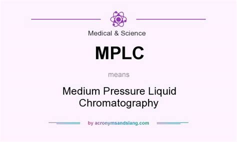Mplc Medium Pressure Liquid Chromatography In Medical And Science By