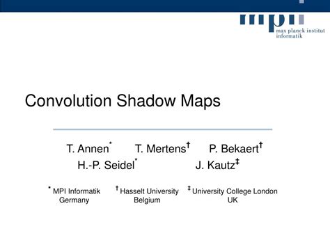 ppt convolution shadow maps powerpoint presentation free download