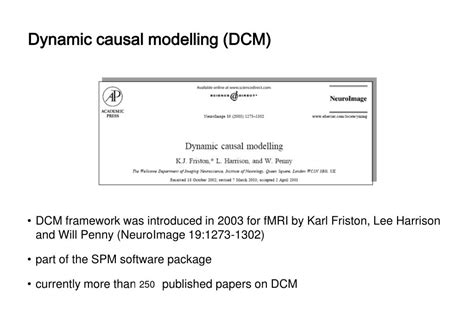 Ppt Dynamic Causal Modelling Dcm For Fmri Powerpoint Presentation Id 1576121