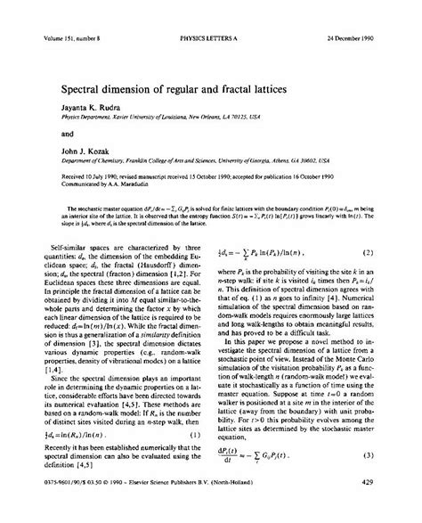 pdf spectral dimension of regular and fractal lattices dokumen tips