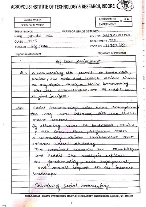 Bigdata Assignment 2 G Acropolis Institute Of Technology Research
